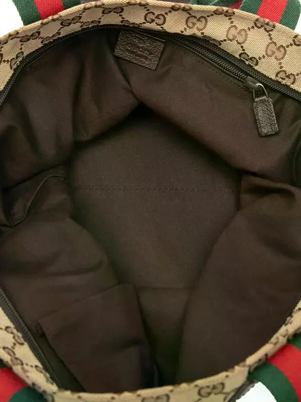 Gucci Gg Canvas Web Tote Bag