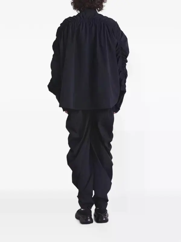 YOSHIOKUBO Ruched Drawstring Shirt Jacket