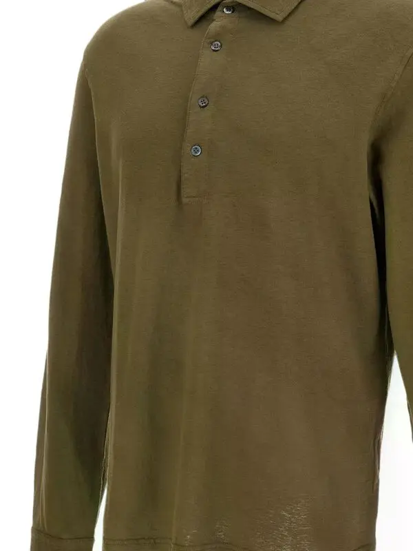 DRUMOHR Long-sleeve Polo Shirt - Green