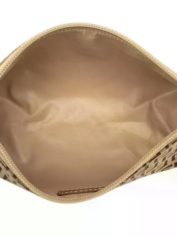 Fendi Zucchino Canvas Pouch - Brown