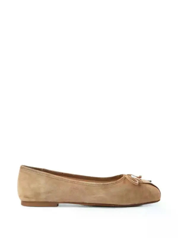 NOTABENE Bow-detail Square-toe Ballet Flats