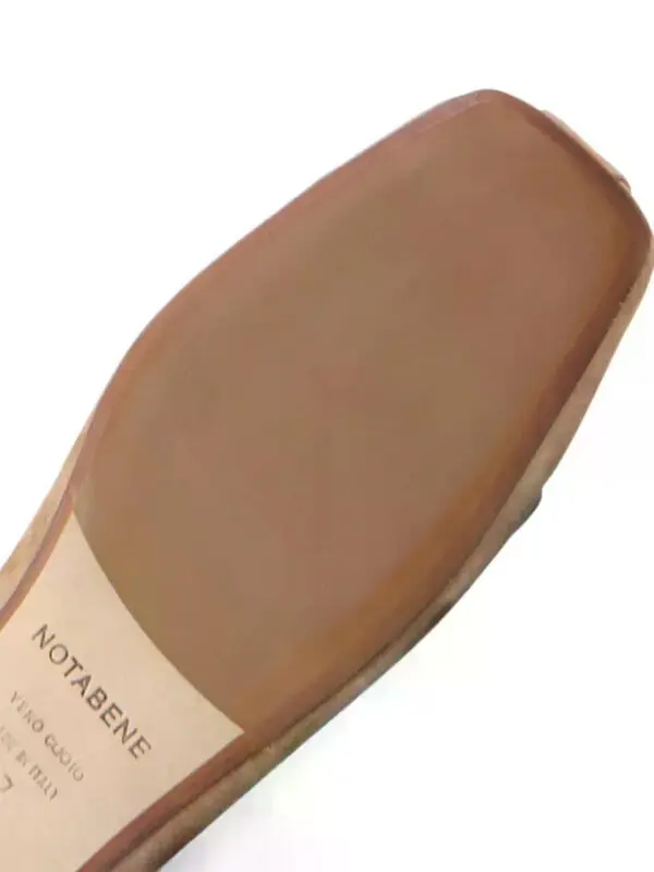 NOTABENE Bow-detail Square-toe Ballet Flats