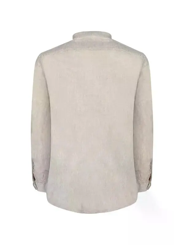 DELL'OGLIO Mandarin-collar Long-sleeve Shirt