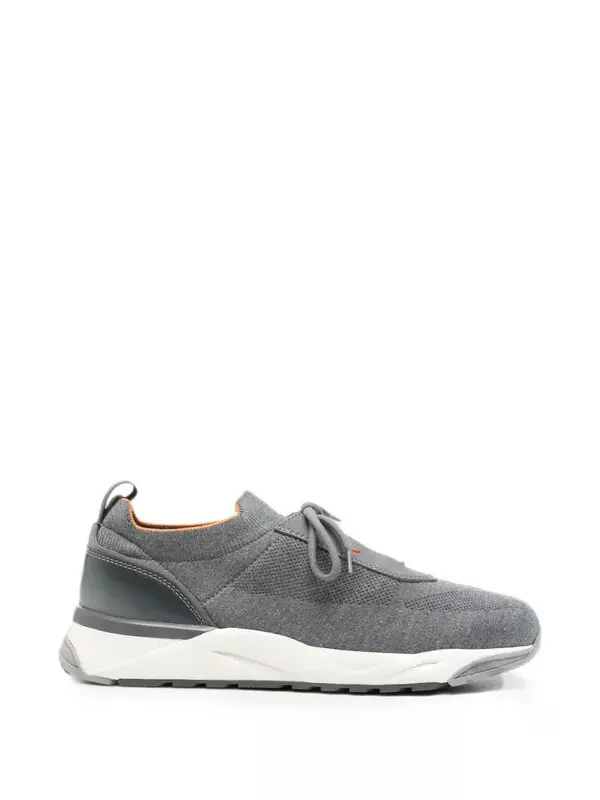 Santoni Innova Panelled Knit Sneakers