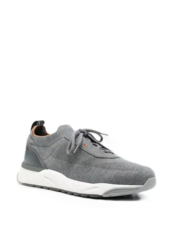 Santoni Innova Panelled Knit Sneakers