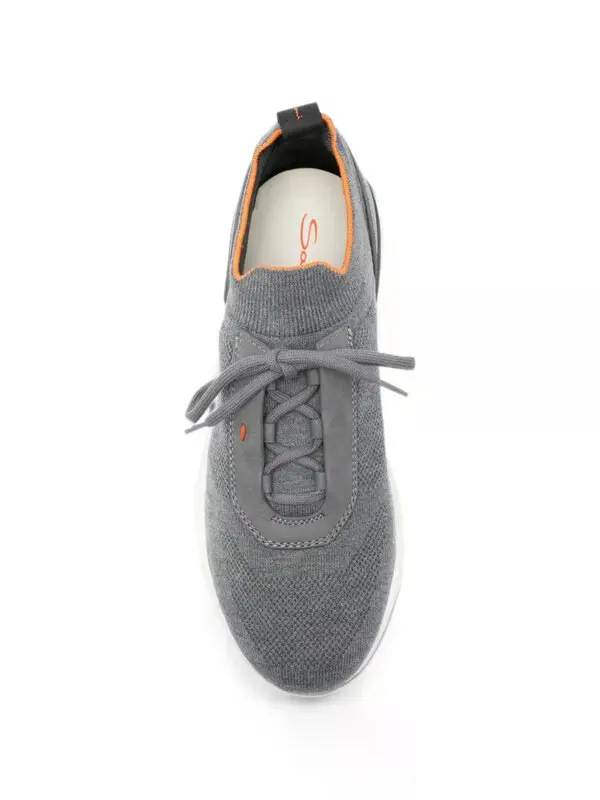 Santoni Innova Panelled Knit Sneakers