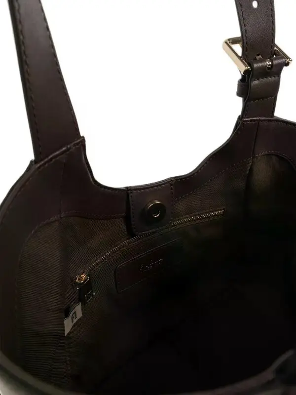 Furla Suede-panel Leather Shoulder Bag