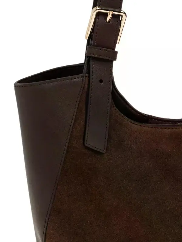 Furla Suede-panel Leather Shoulder Bag