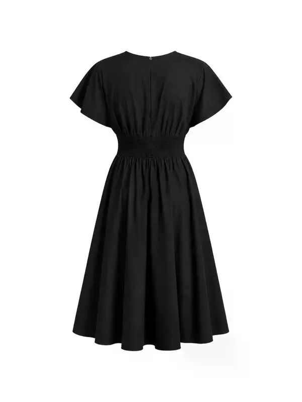 Dkny Gathered Midi Dress With Buckle Detail