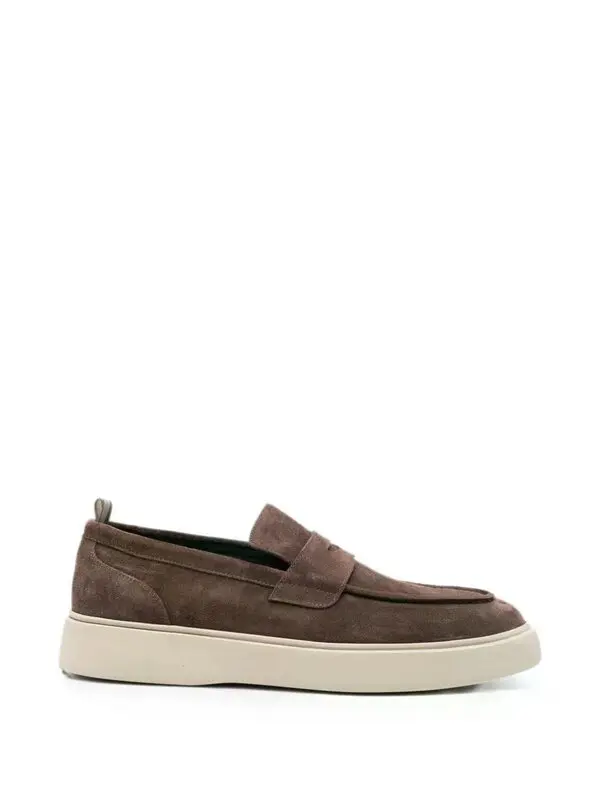 Officine Creative Suede Penny Loafers