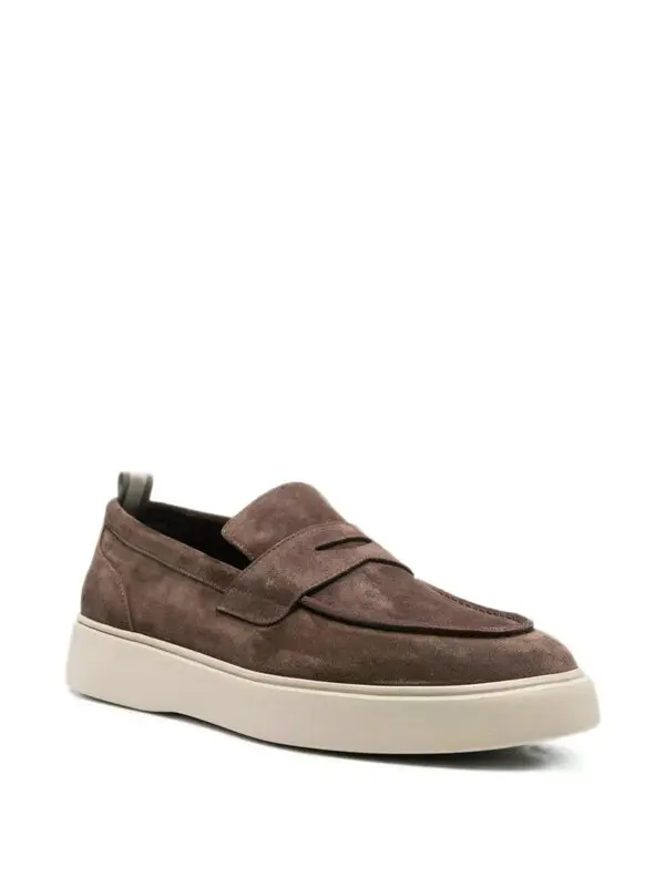 Officine Creative Suede Penny Loafers