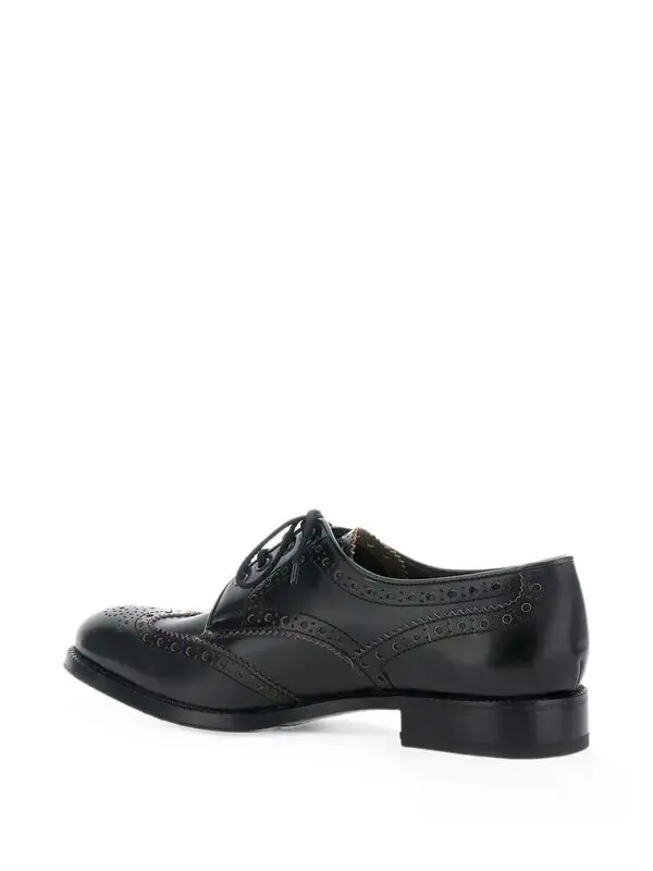 LIDFORT Leather Lace-up Derby Shoes With Brogue Detailing