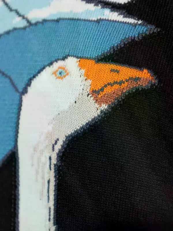 Moschino Goose Intarsia Crew Neck Sweater