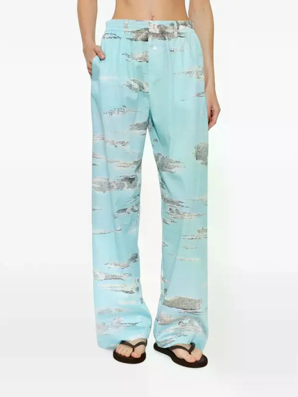 Moschino Printed Cotton Trousers
