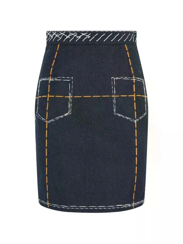 Moschino Contrast Stitch Mini Skirt