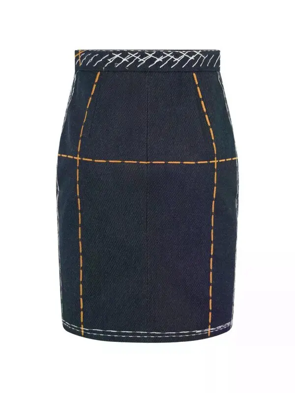 Moschino Contrast Stitch Mini Skirt
