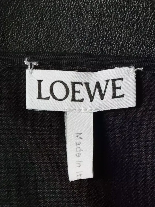 Loewe Leather-trim Wrap Mini Skirt - Black