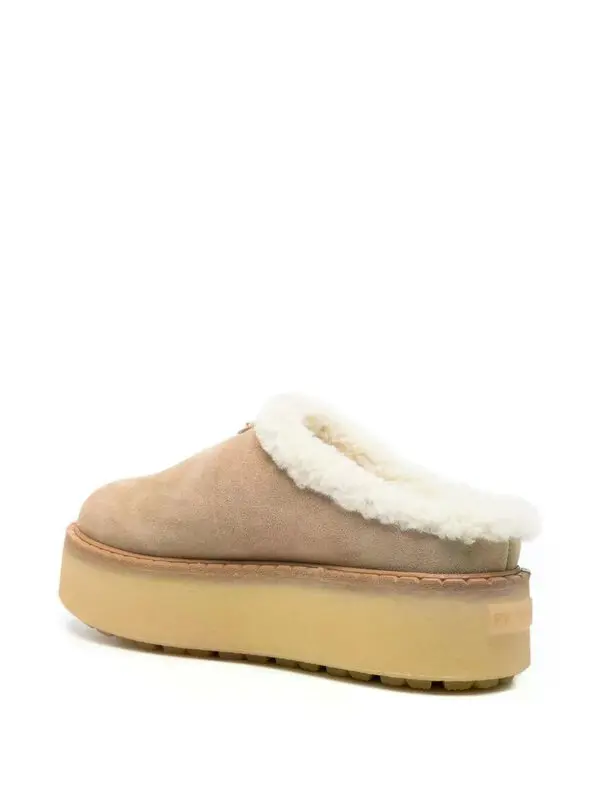 Prada Shearling Trimmed Platform Sandals