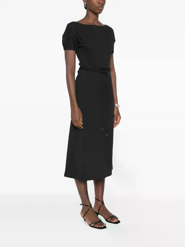 LEMAIRE Belted Boat-neck Midi Dress
