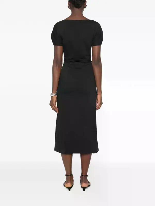 LEMAIRE Belted Boat-neck Midi Dress