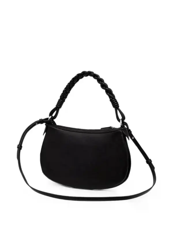 Armani Exchange Braided Handle Logo Charm Shoulder Bag