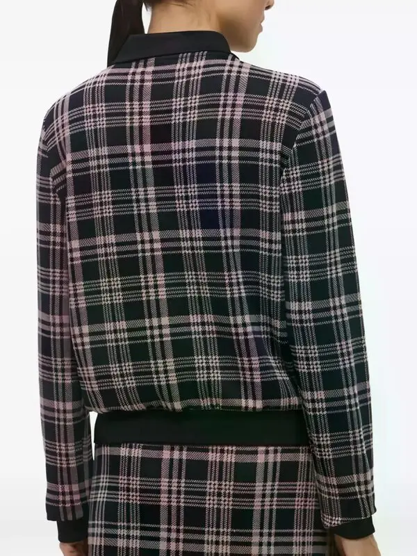 EA7 Checked Button-up Jacket