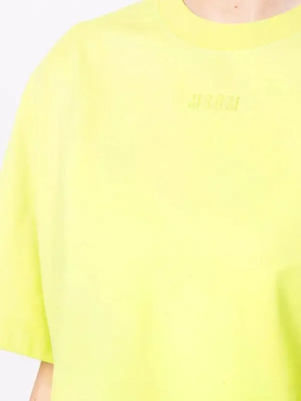 MSGM Cropped Logo T-shirt