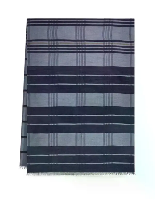 FERRAGAMO Check Stole - Blue