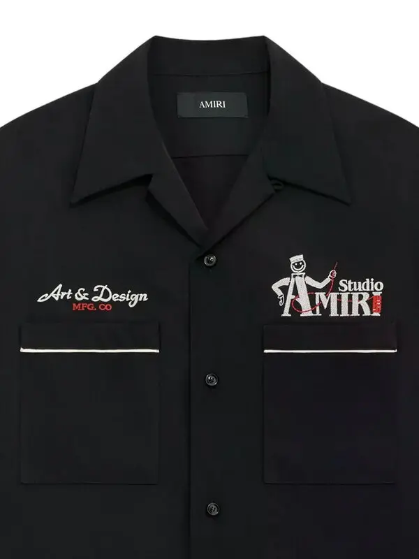 Amiri Studio Camp Shirt - Black