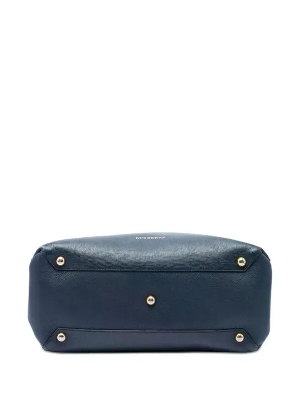 Burberry Leather And House Check Banner Satchel