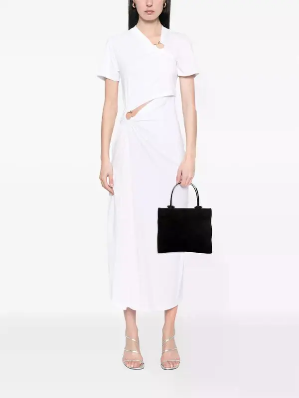 Gucci Suede Metal Handle Bag Handbag