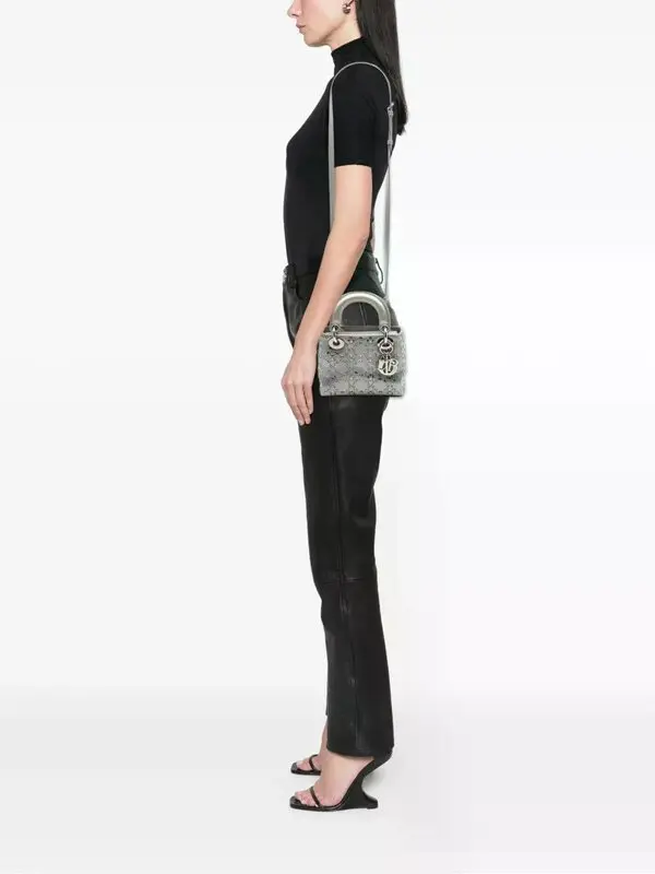 Dior Mini Lady Satchel - Grey