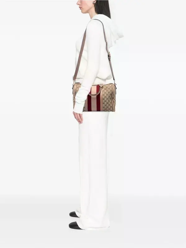 Gucci Gg Canvas Web Joy Boston Bag Satchel - Neutrals