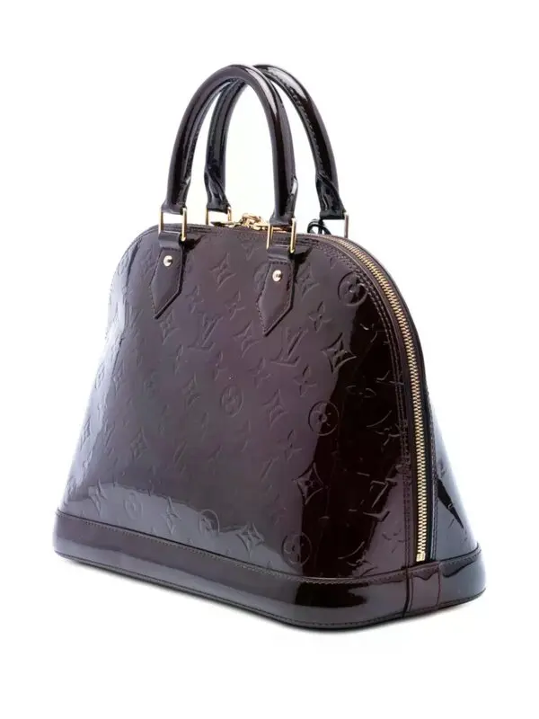 LOUIS VUITTON Monogram Vernis Alma Pm Handbag - Purple
