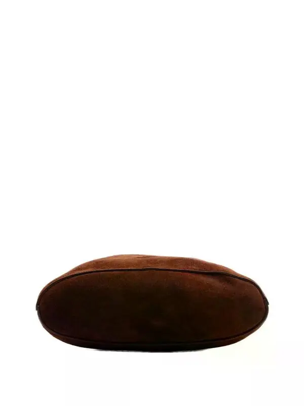 Celine Triomphe Suede Bucket Bag - Brown