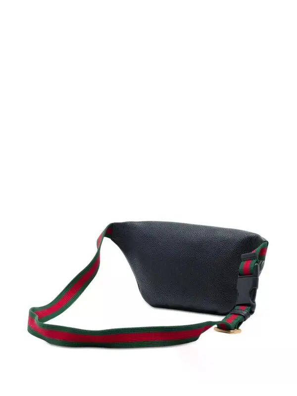 Gucci Grained Calfskin Web Logo Belt Bag