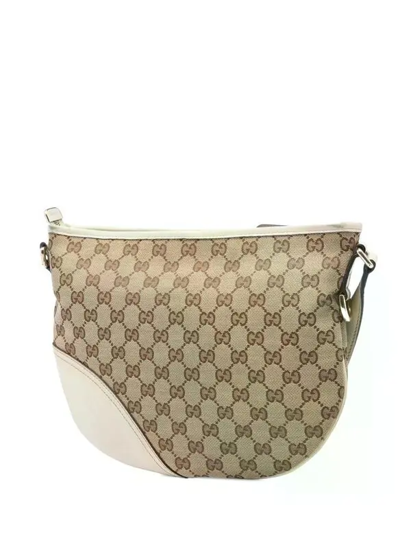Gucci Medium Gg Canvas New Britt Half Moon Crossbody Bag - Neutrals