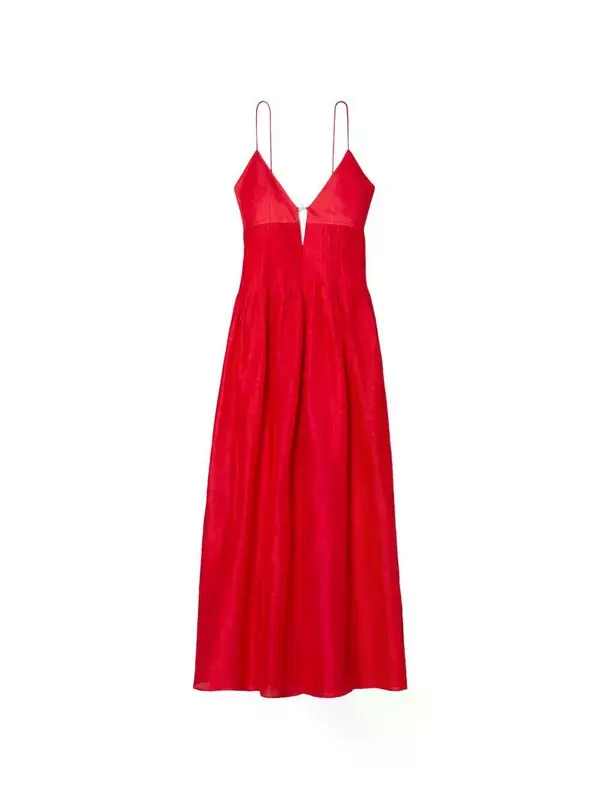 Tory Burch Logo Detail Maxi Dress - Red