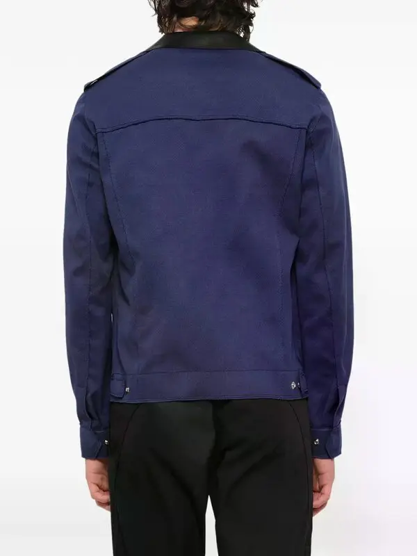 LANVIN Zip-up Leather-trim Jacket