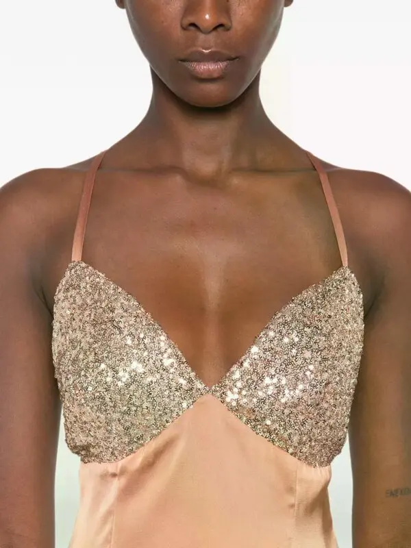ALESSANDRO LEGORA Sequin-embellished Maxi Dress