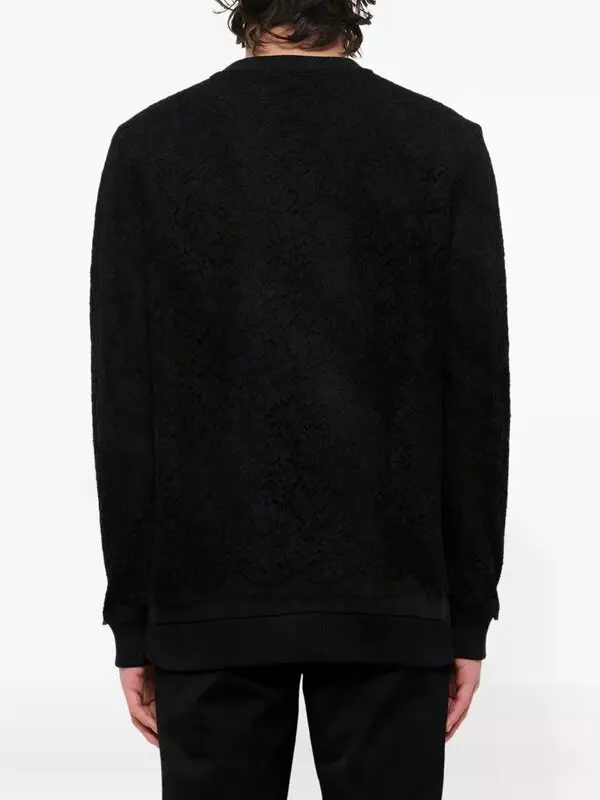 Givenchy Lace Overlay Crewneck Sweatshirt