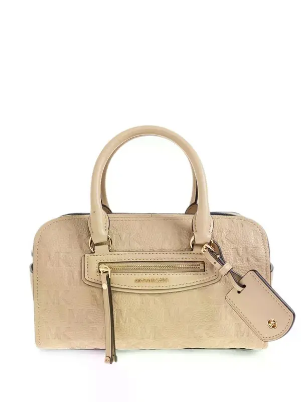 Michael Kors Jet Set Travel Logo-embossed Leather Tote Bag - Neutrals