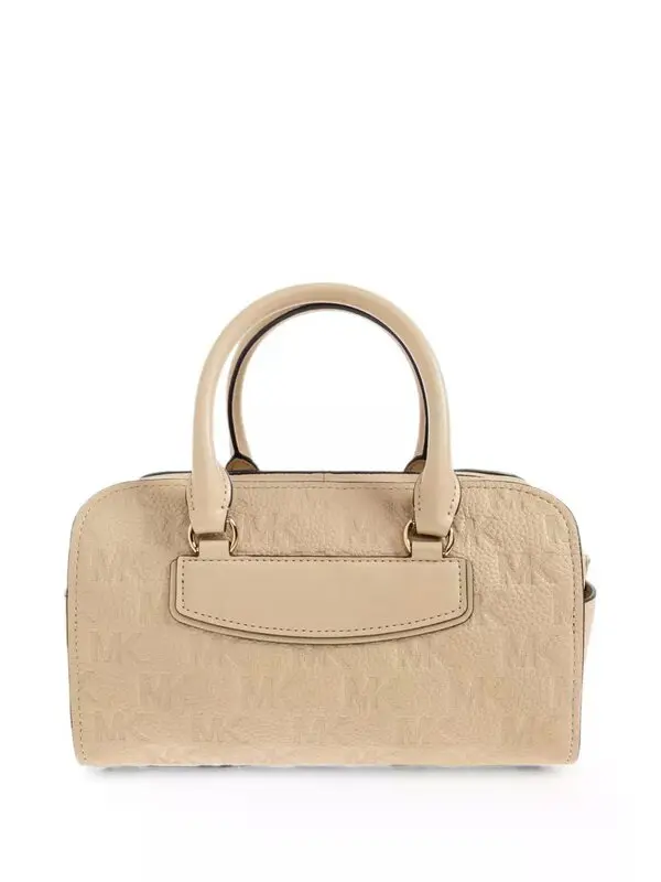 Michael Kors Jet Set Travel Logo-embossed Leather Tote Bag - Neutrals