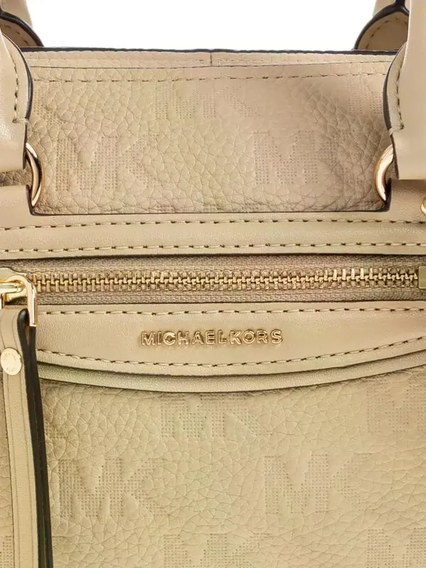 Michael Kors Jet Set Travel Logo-embossed Leather Tote Bag - Neutrals