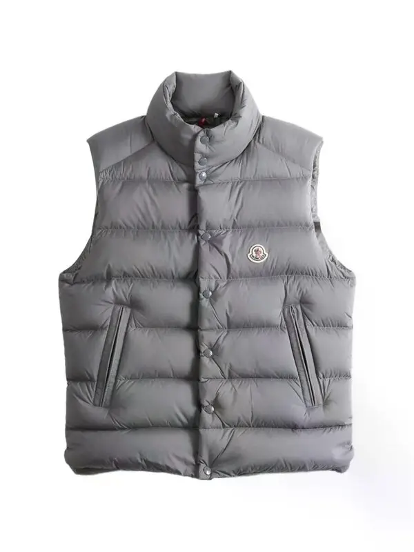 Moncler Quilted High Neck Vest - Grey