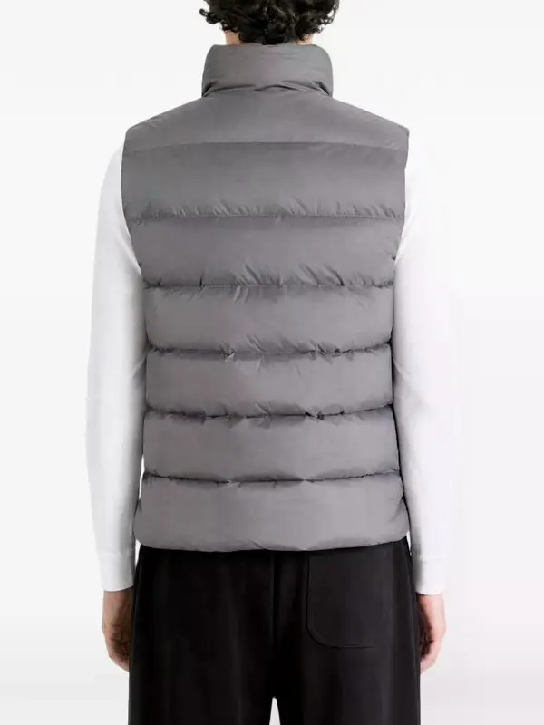 Moncler Quilted High Neck Vest - Grey