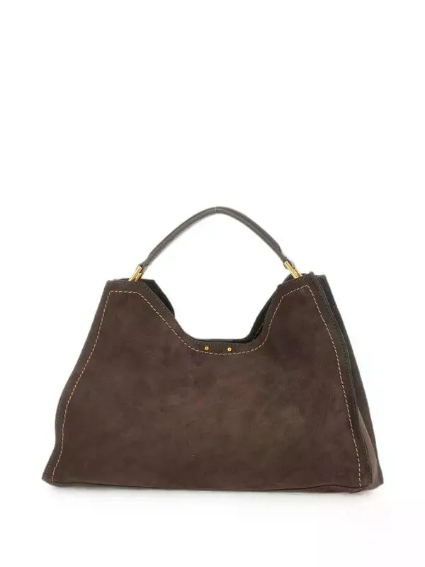 GIANNI CHIARINI Aurora Suede Shoulder Bag - Brown