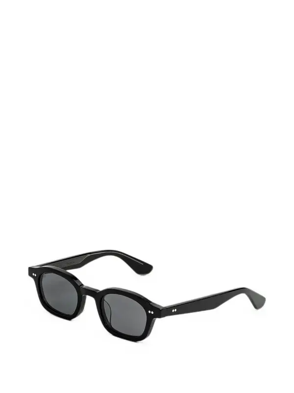 AKILA Ceres Square-frame Sunglasses With Silver-tone Stud Detailing - Black