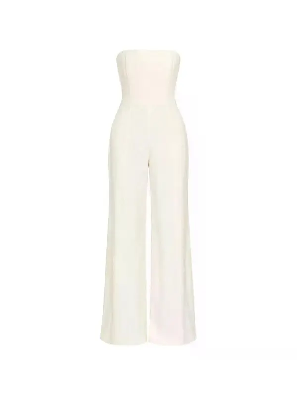 A.L.C. Eden Strapless Wide-leg Jumpsuit - Neutrals