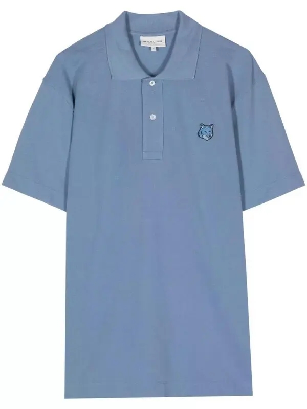 Maison Kitsuné Logo-appliqué Cotton Polo Shirt